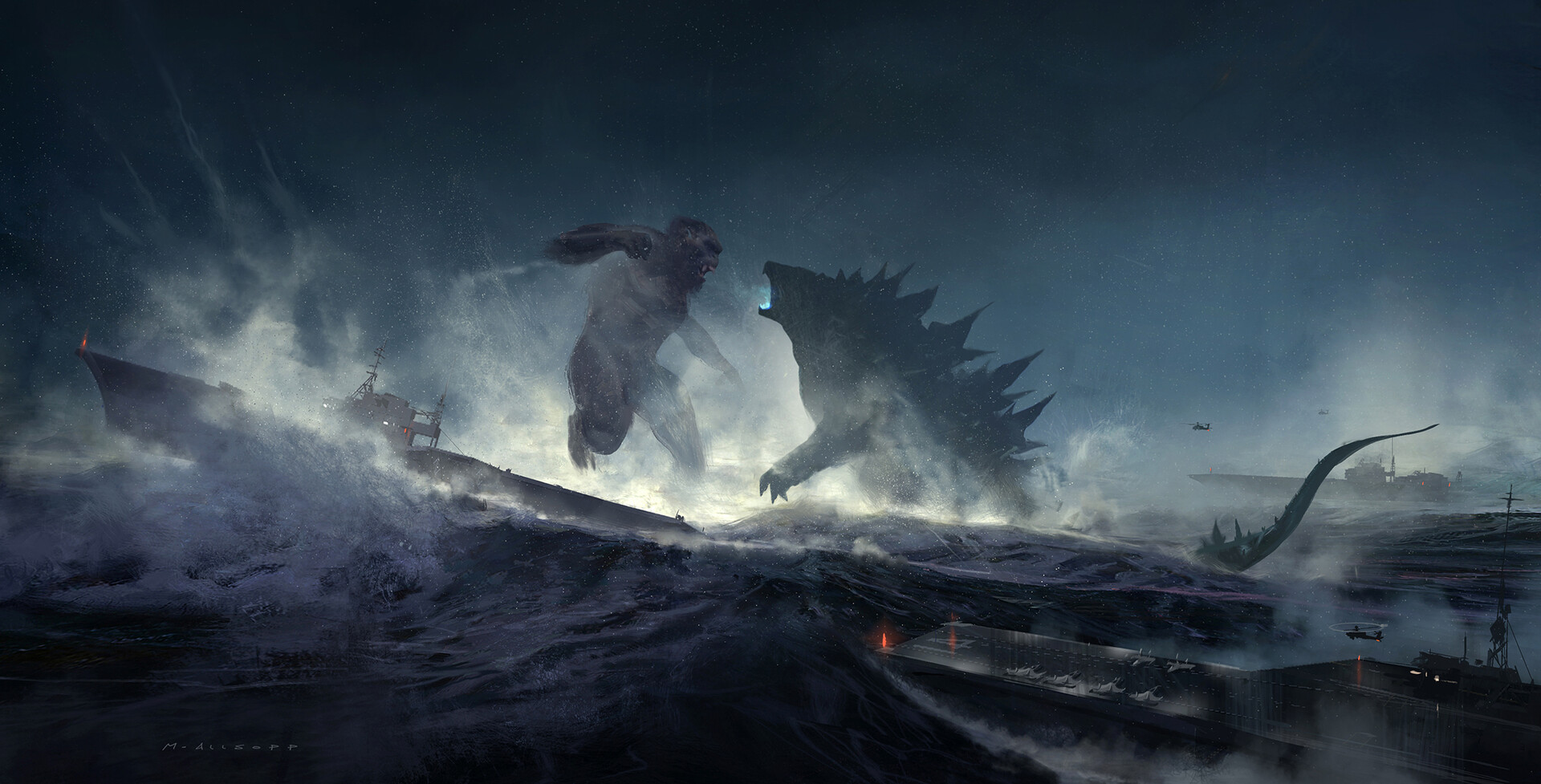 Stunning New Godzilla vs. Kong Concept Art Discovered
