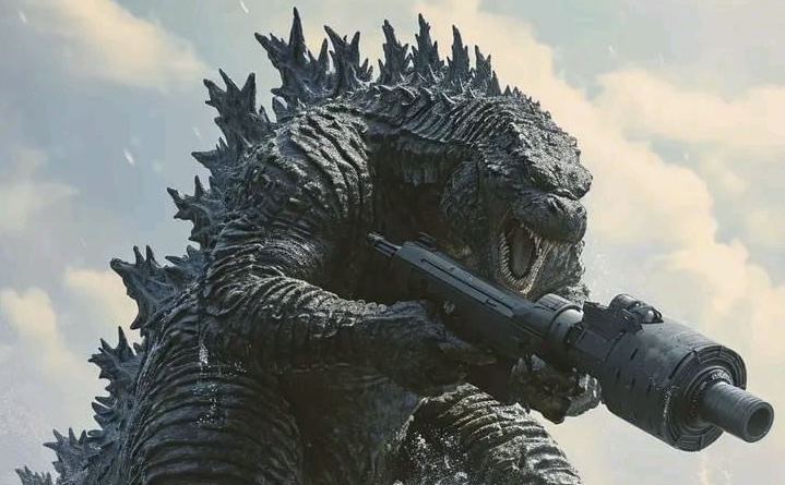 A.I. Artwork puts guns in Godzilla’s hands - as if his Atomic Breath ...
