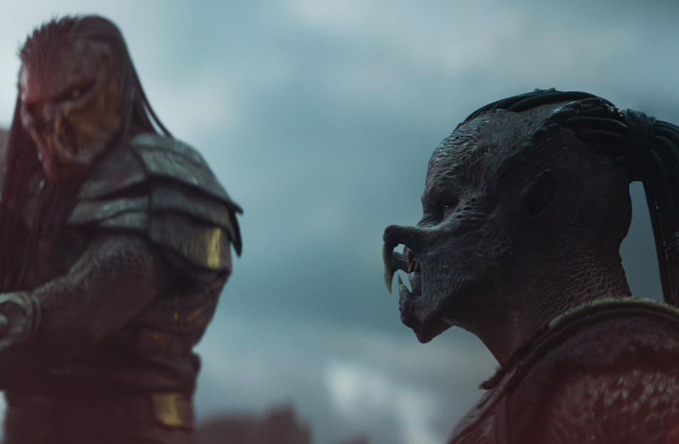 Dek sizes up his Brother in latest Predator: Badlands promotional image!