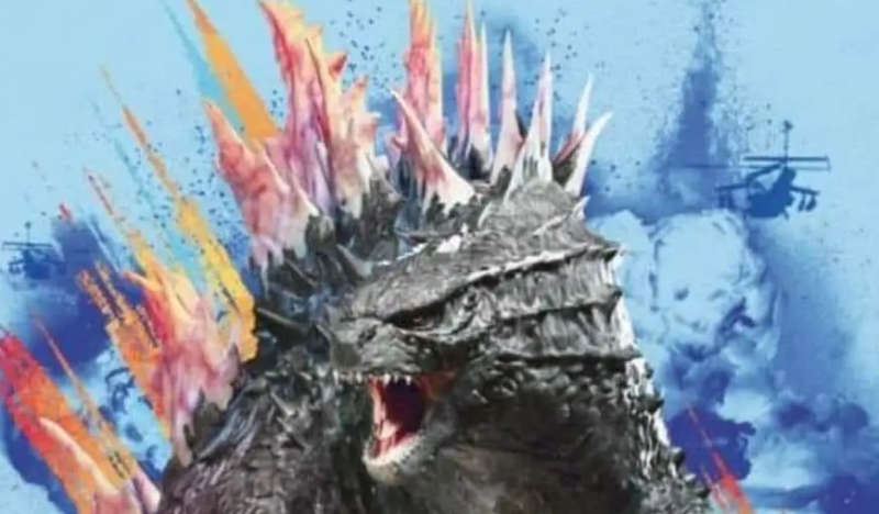 Official Godzilla x Kong merchandise artwork shows Godzilla with red ...