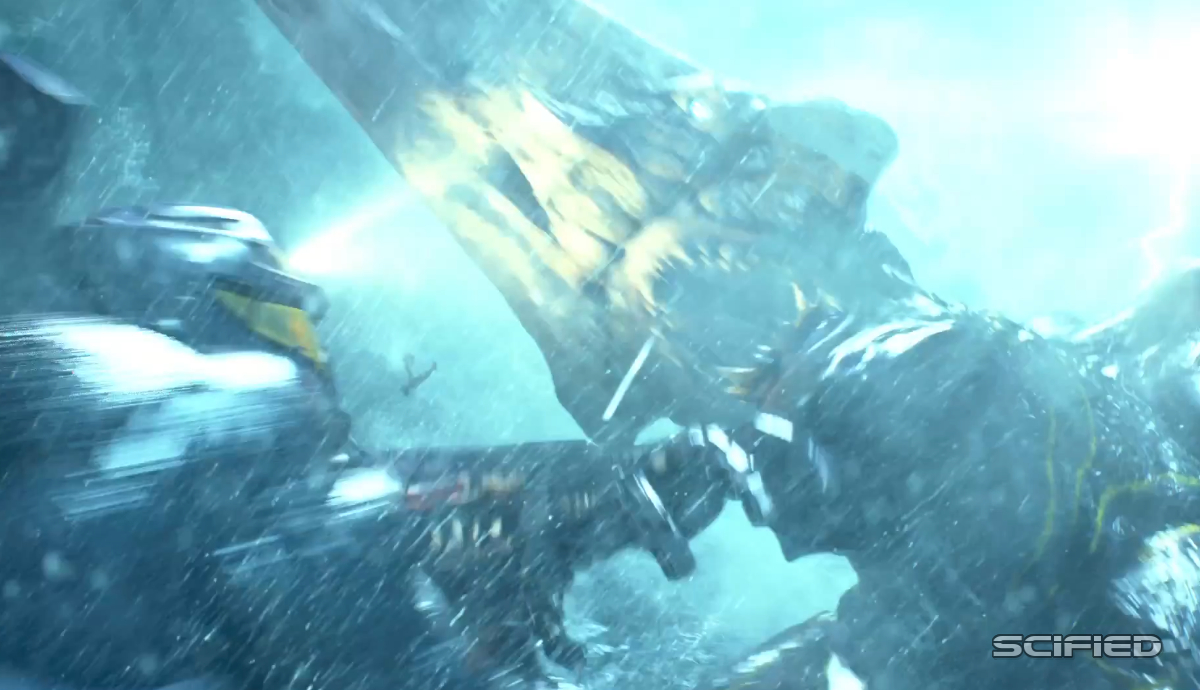 Gipsy Danger vs. Kaiju (Pacific Rim Trailer Screen Caps Image Gallery)