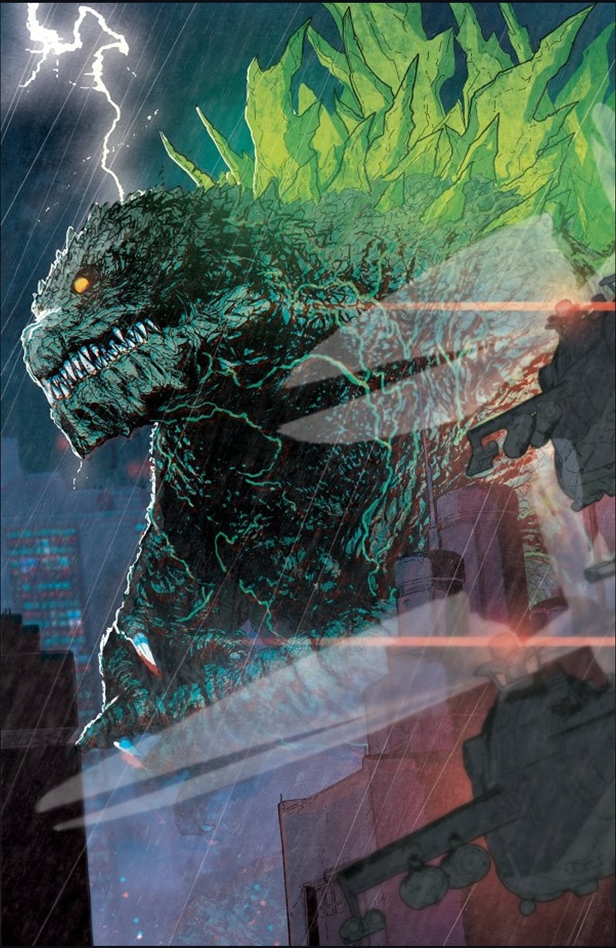 Godzilla #3 textless cover (2025) (Godzilla Comic Books Images)