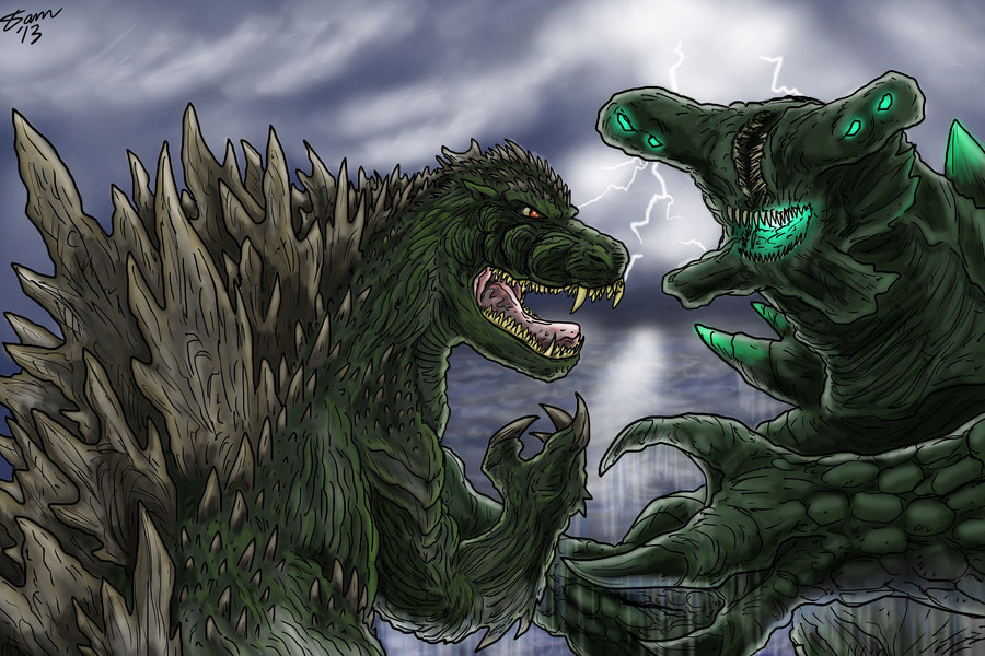 Godzilla vs. Slattern from Pacific Rim (Godzilla Fan Artwork Images)