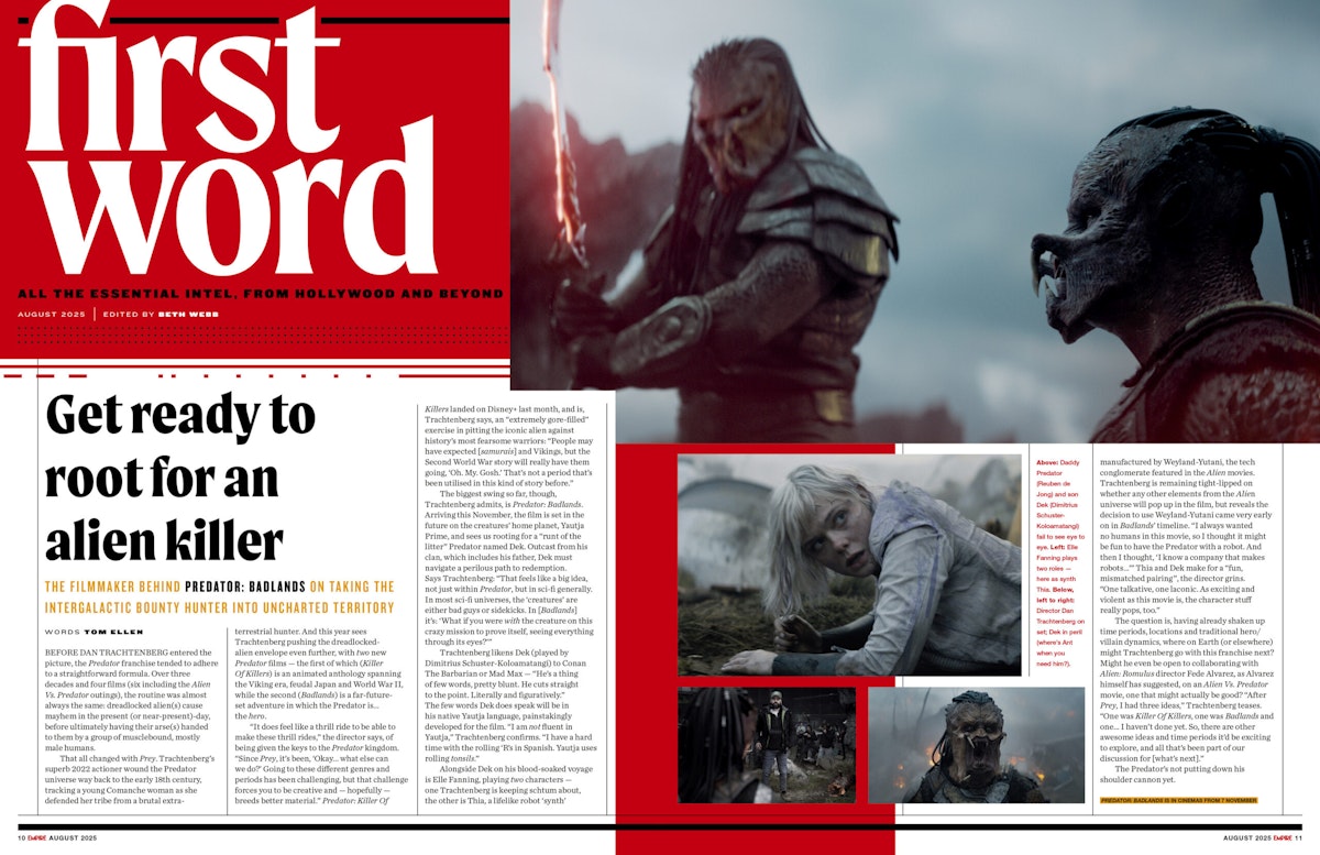 Predator: Badlands Empire Magazine scans (Predator: Badlands Images)