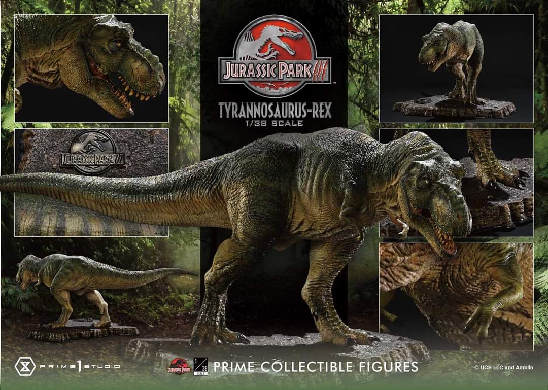 Prime 1 Studio unveil their Jurassic Park 3 Tyrannosaurus Rex statue!