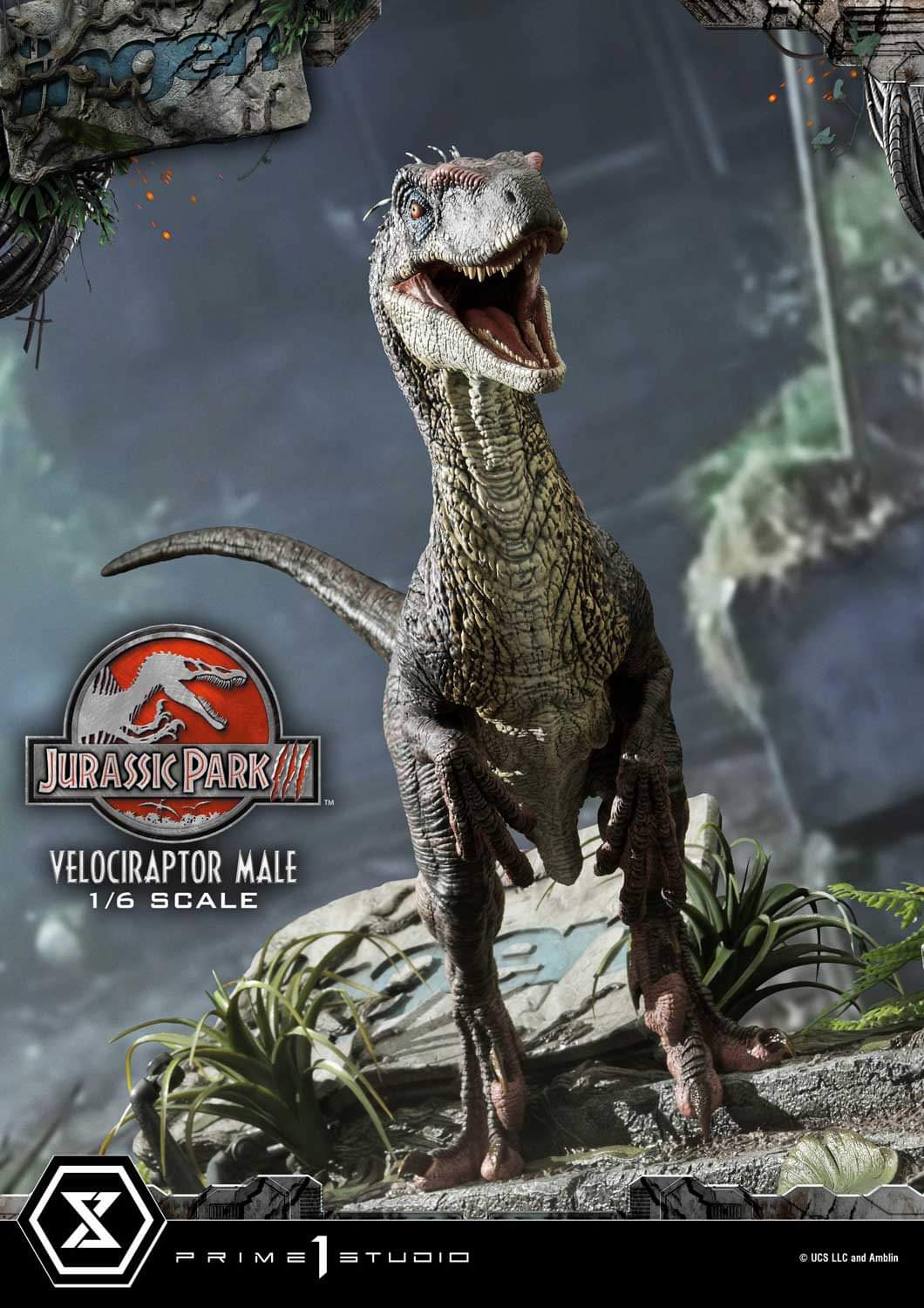 Jurassic Park 3 Male Velociraptor 1/6 scale statue by Prime 1 Studio ...
