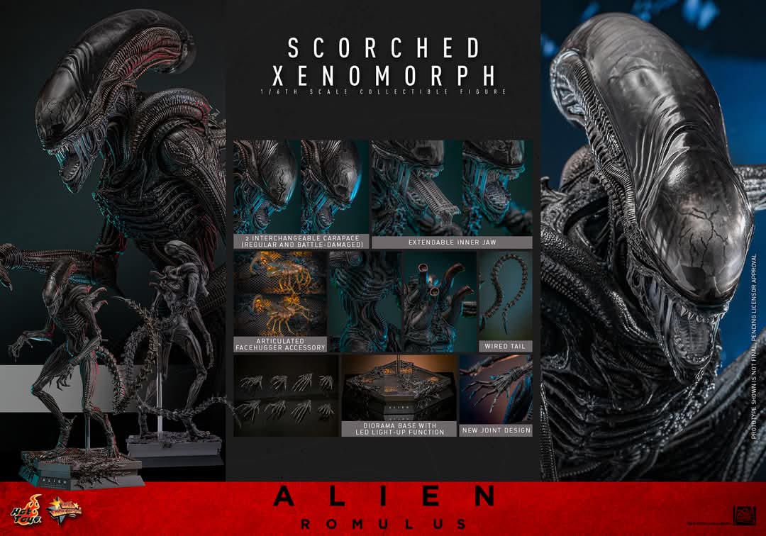 Hot Toys Alien: Romulus Scorched Xenomorph collectible figure images ...