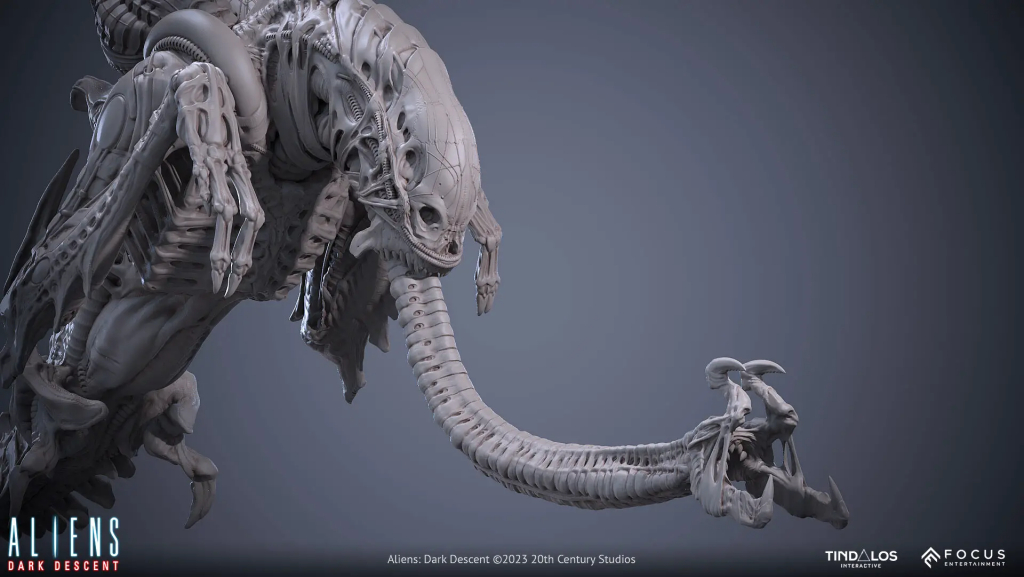 Aliens: Dark Descent Jockey Xenomorph concept art by Tamás Kerti ...